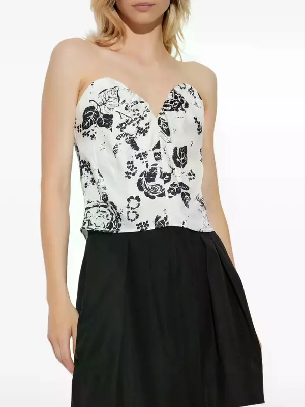 Max Mara Floral-print Bustier Top