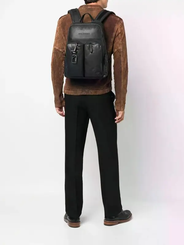 PIQUADRO De-bossed Logo Detail Backpack