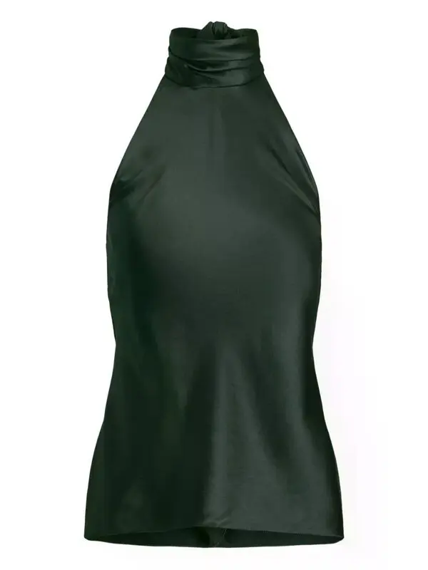 Ralph Lauren Chilton High-neck Tie-neck Top - Green