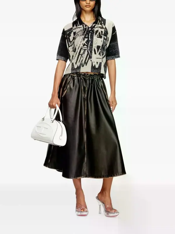 DIESEL® O-blivion Elasticated-waistband Midi Skirt