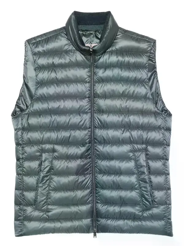 Herno Quilted Sleeveless Vest - Blue