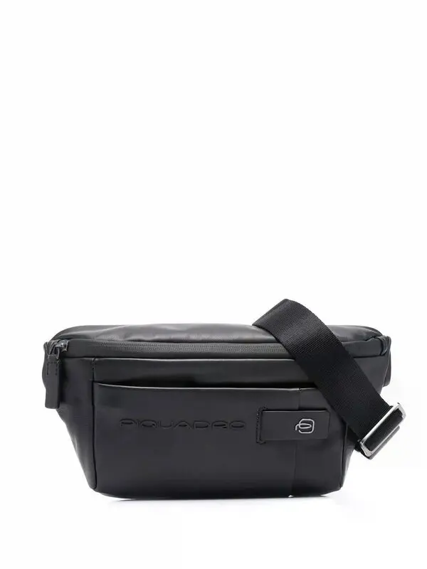 PIQUADRO Embossed-logo Belt Bag - Black