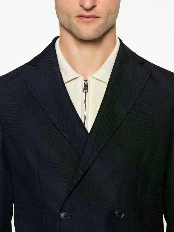 BOSS Double-breasted Jacket - Blue