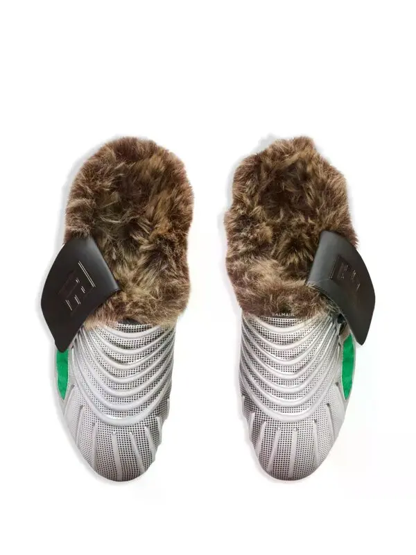 Balmain Half Time Slippers - Grey