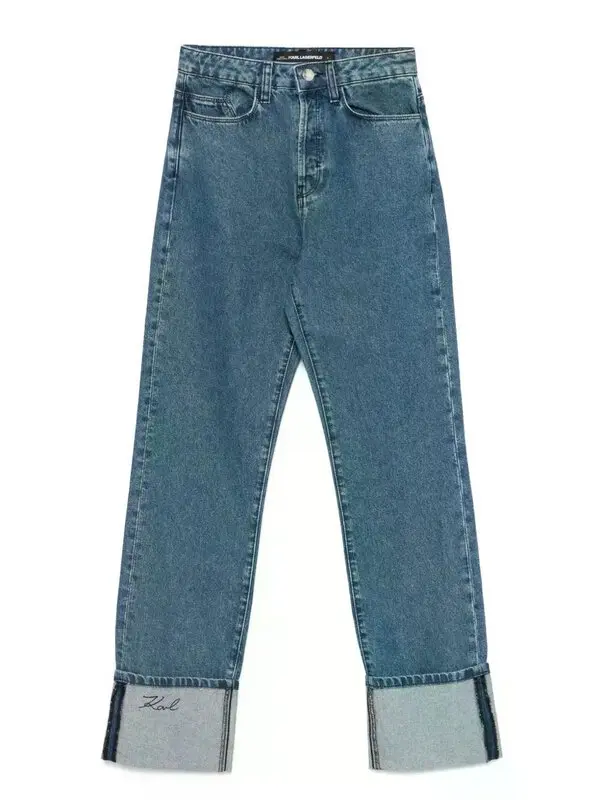 Karl Lagerfeld Cuffed-hem Jeans