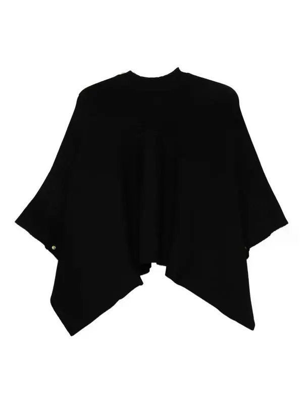 Karl Lagerfeld Ribbed Button-fastening Poncho