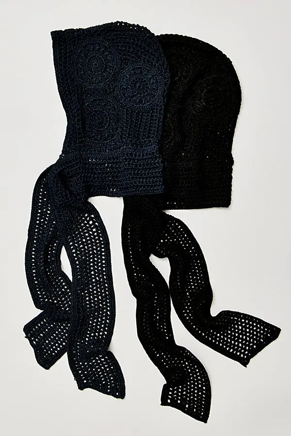 Free People Eira Crochet Balabonnet - Black