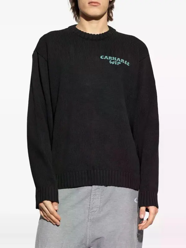 Carhartt Work In Progress Logo-embroidered Ribbed Knit Sweater