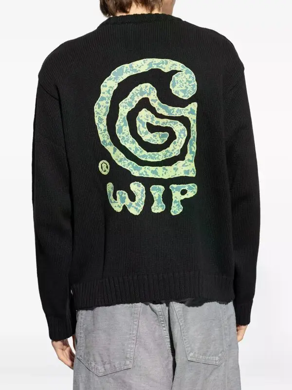 Carhartt Work In Progress Logo-embroidered Ribbed Knit Sweater