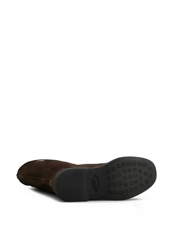 TOD'S Suede Knee-high Boots - Brown