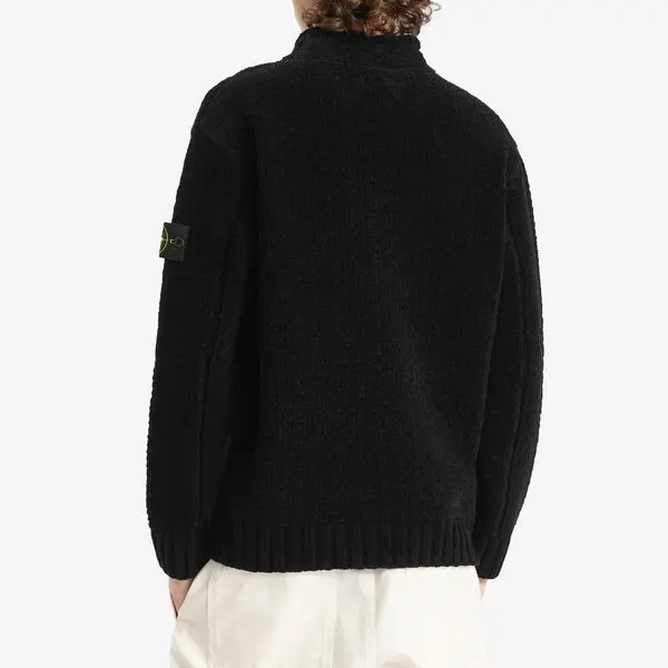 Stone Island Cotton Chenille Jumper - Black