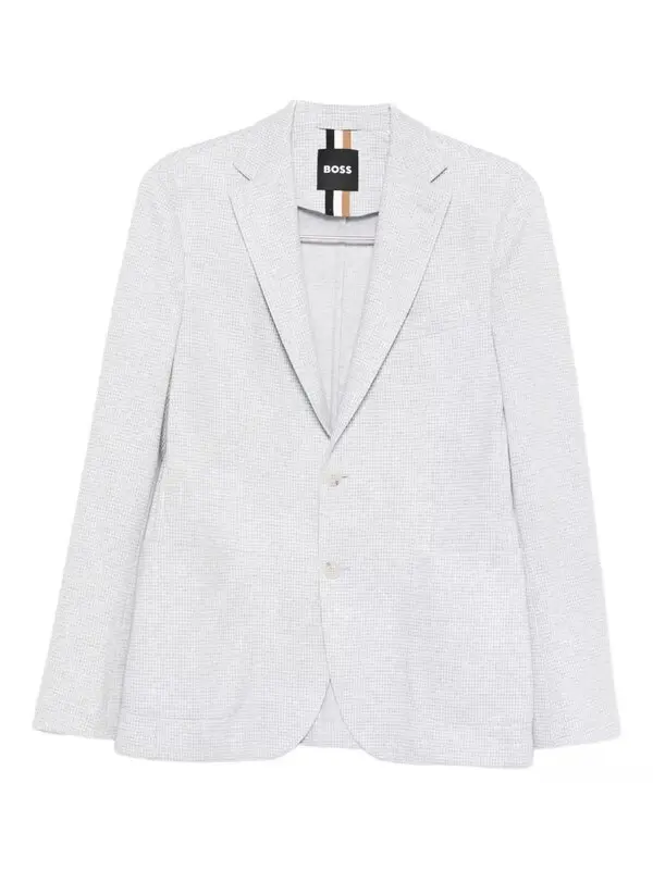 BOSS Checked Cotton-blend Jacket