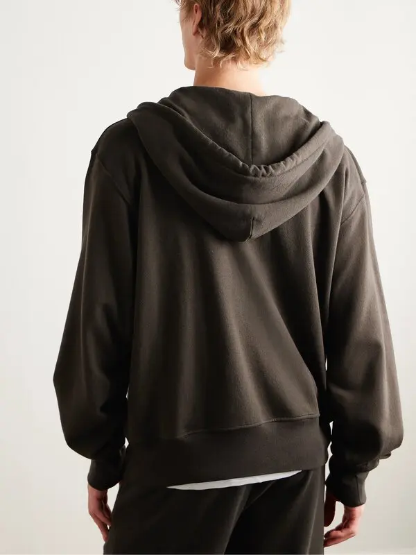 The Row Roki Cotton And Cashmere-Blend Jersey Zip-Up Hoodie In