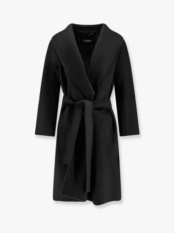 Max Mara Messi Wool Coat - Black