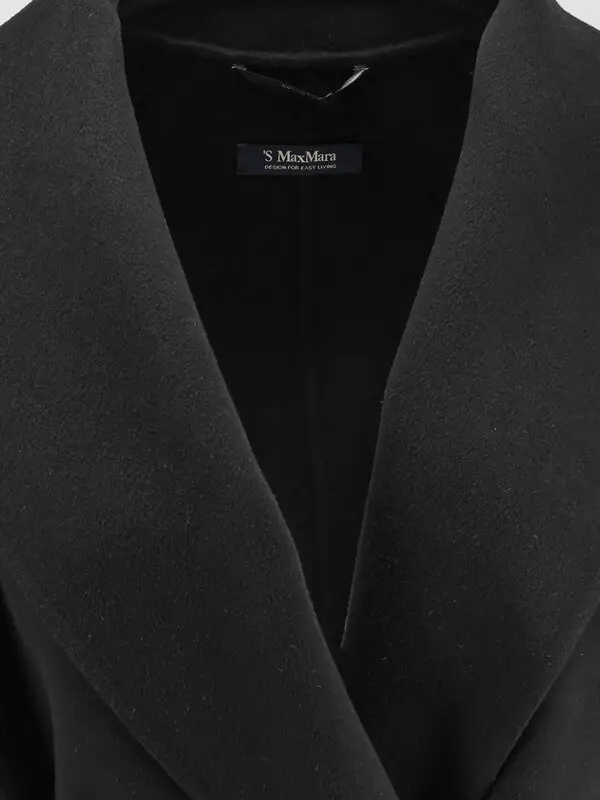 Max Mara Messi Wool Coat - Black