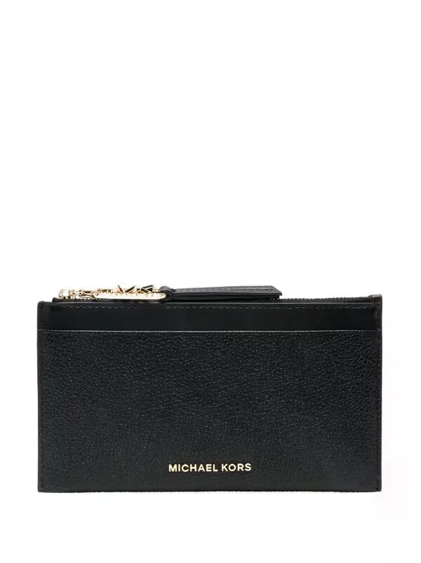 Michael Kors Logo-plaque Leather Wallet - Black