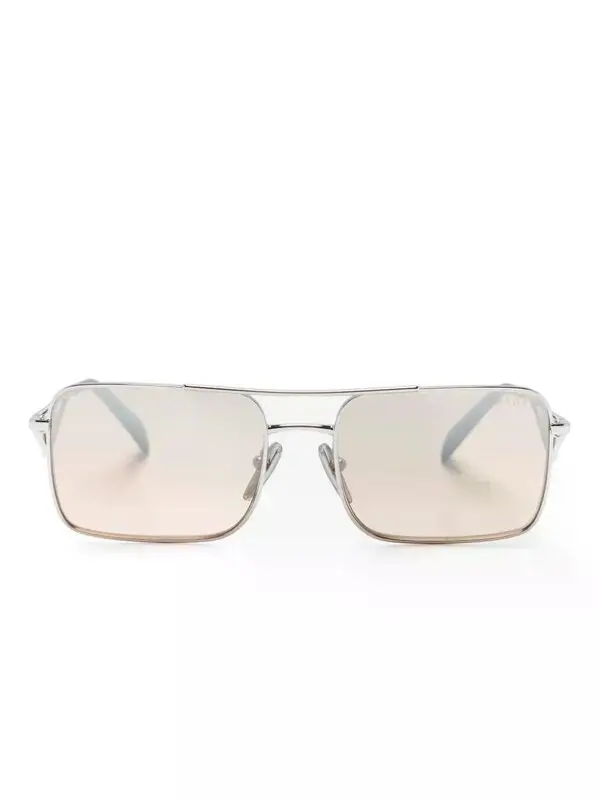 Prada Rectangle-frame Sunglasses - Silver