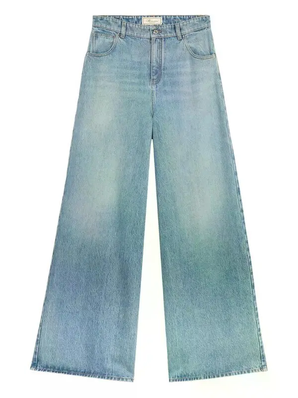 Blumarine Stone-washed Wide-leg Jeans