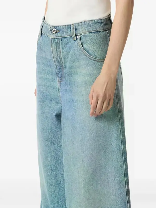 Blumarine Stone-washed Wide-leg Jeans