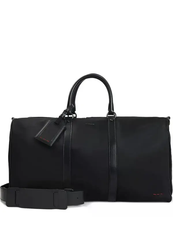Kiton Holdall With Logo Detail - Black