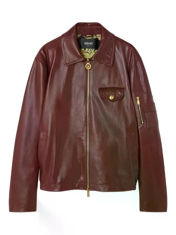 Versace Biker-style Leather Jacket