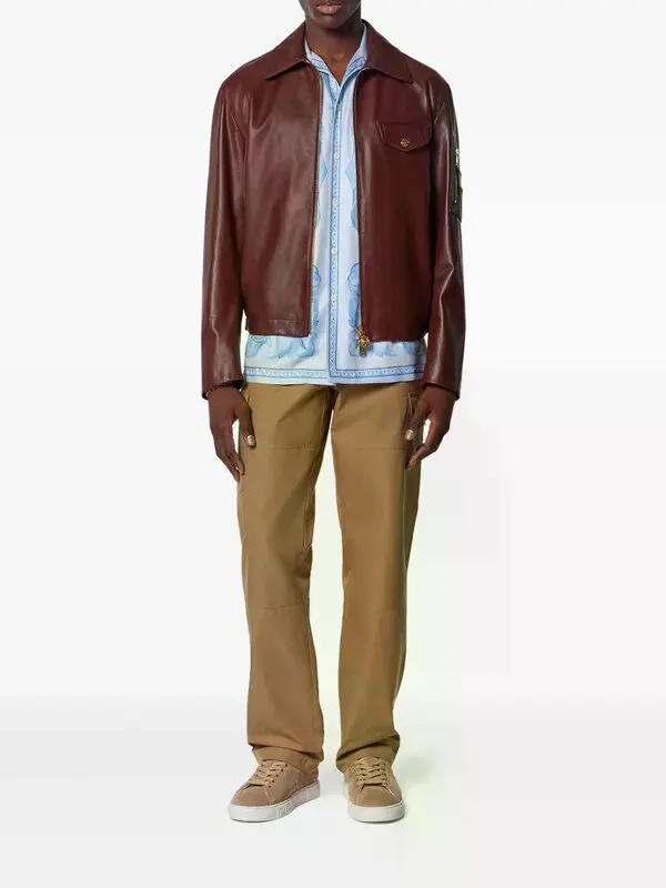 Versace Biker-style Leather Jacket