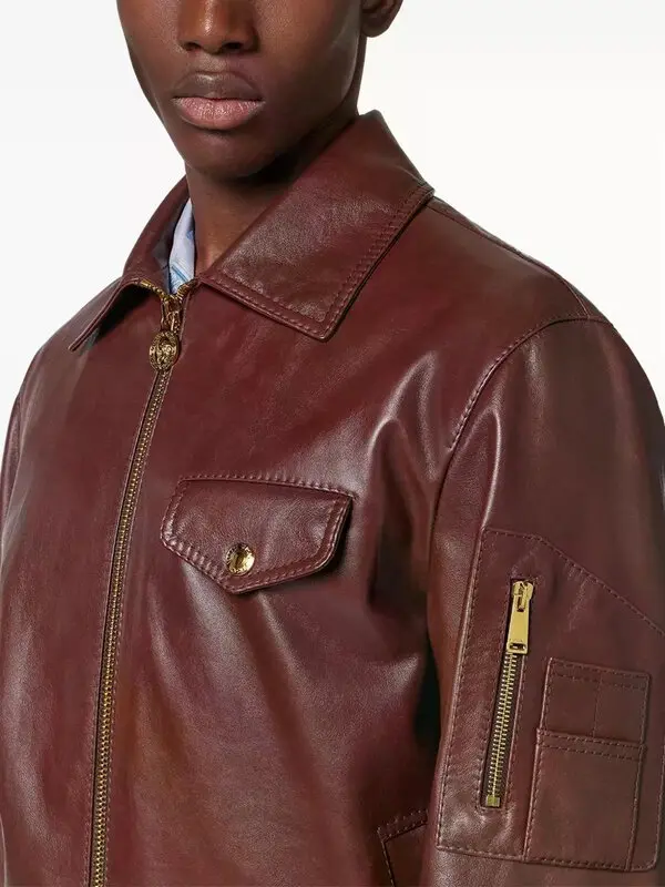 Versace Biker-style Leather Jacket