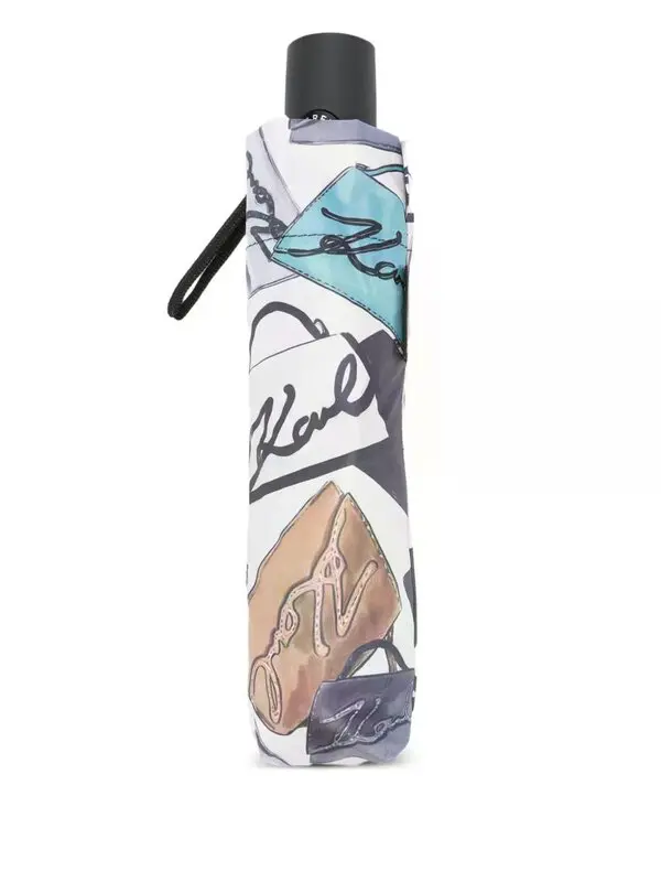 Karl Lagerfeld Graphic-print Umbrella - Neutrals