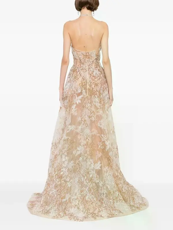 SAIID KOBEISY Embroidered Maxi Dress