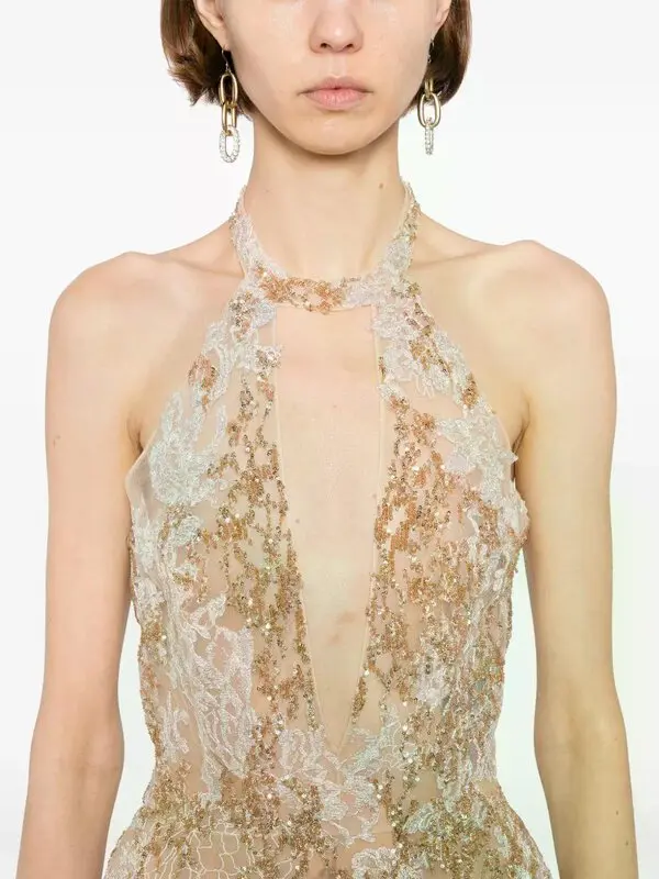 SAIID KOBEISY Embroidered Maxi Dress