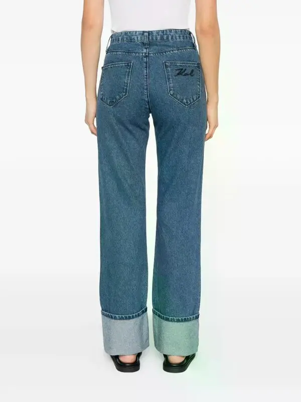 Karl Lagerfeld Cuffed-hem Jeans