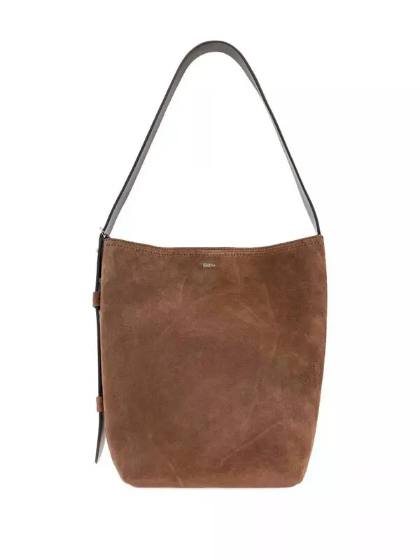 Max Mara Archetti Suede Shoulder Bag - Neutrals