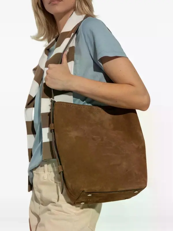 Max Mara Archetti Suede Shoulder Bag - Neutrals