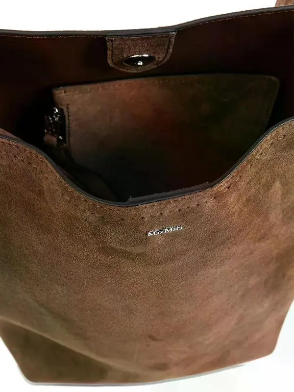Max Mara Archetti Suede Shoulder Bag - Neutrals