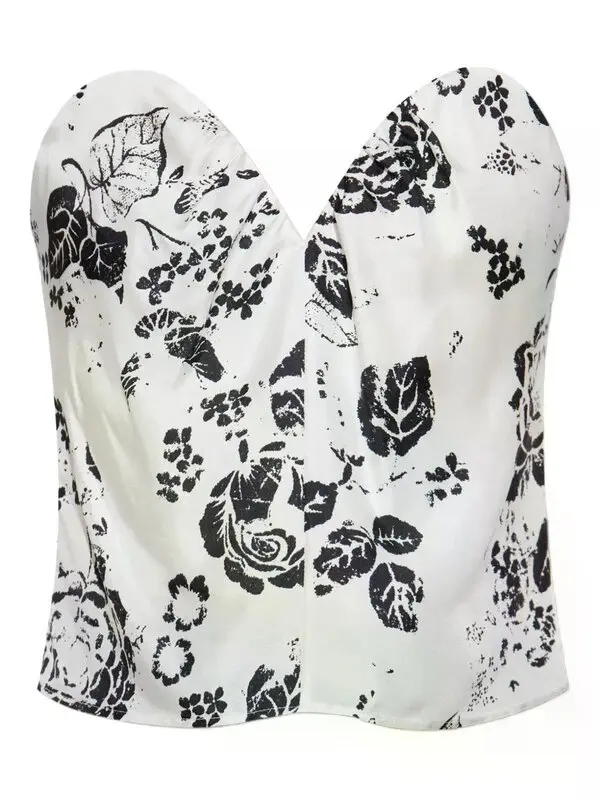 Max Mara Floral-print Bustier Top