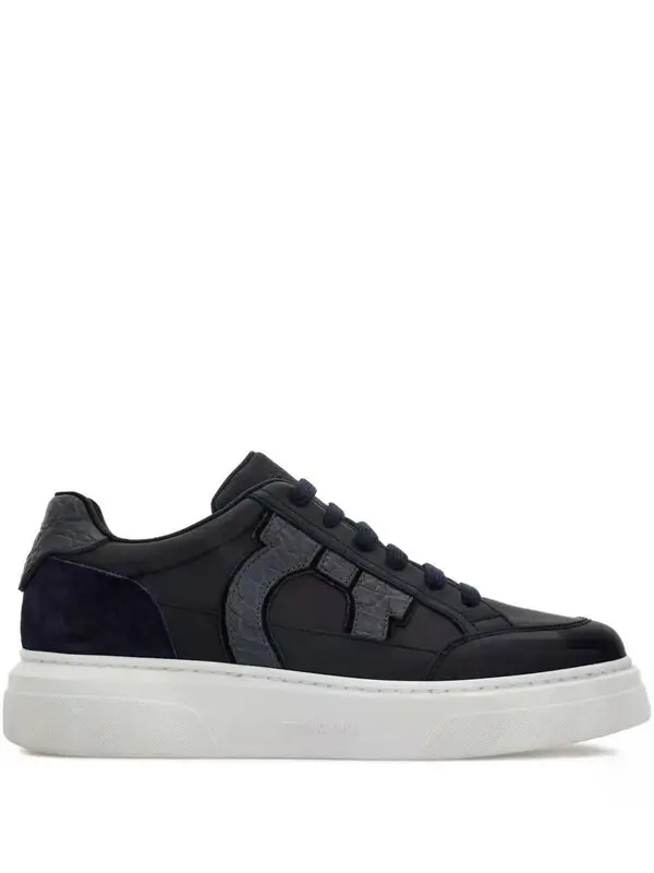 FERRAGAMO Leather Panelled Sneakers