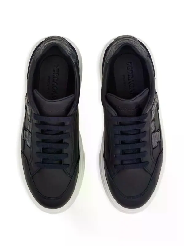 FERRAGAMO Leather Panelled Sneakers