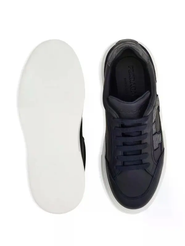 FERRAGAMO Leather Panelled Sneakers