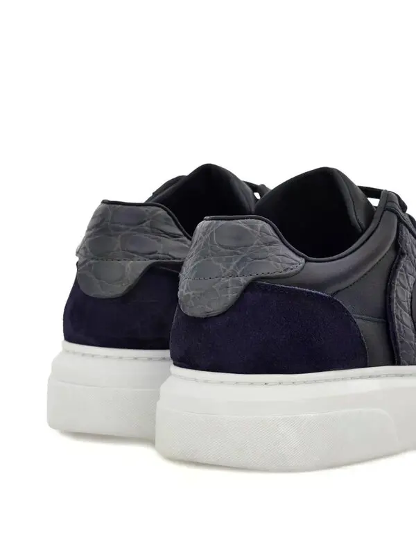 FERRAGAMO Leather Panelled Sneakers