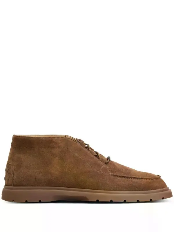 TOD'S Leather Desert Boots - Brown