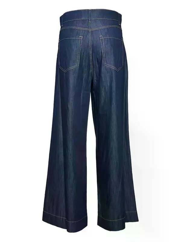 Max Mara Contrast-stitching High-waisted Jeans