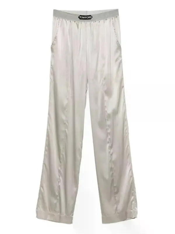 TOM FORD Logo-patch Pajama Pants - Grey