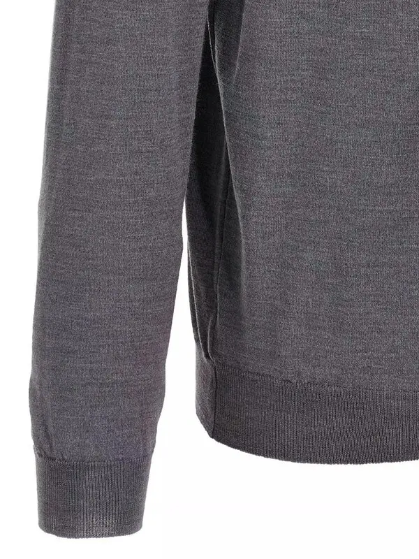 ZANONE Fine-knit Polo Shirt - Grey