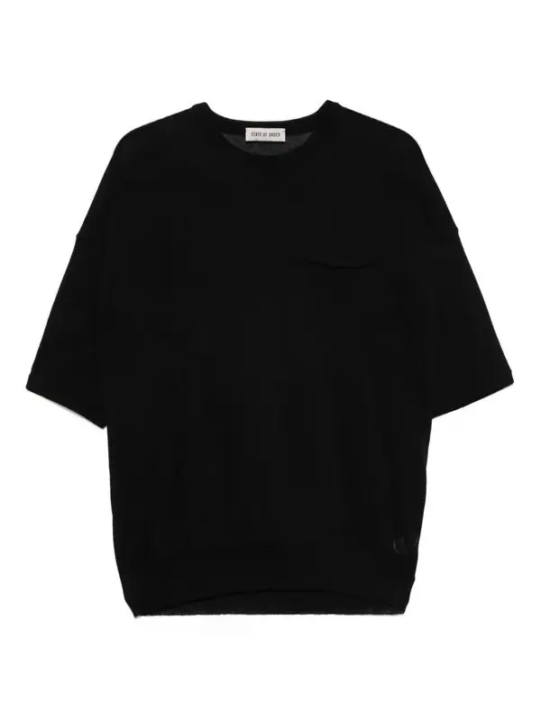 STATE OF ORDER Pocket Short-sleeves T-shirt - Black