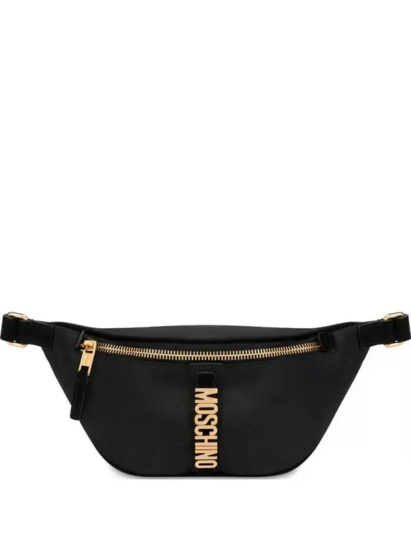 Moschino Logo-plaque Belt Bag - Black
