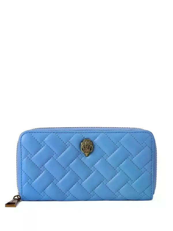 Kurt Geiger Quilted Zipped Wallet - Blue
