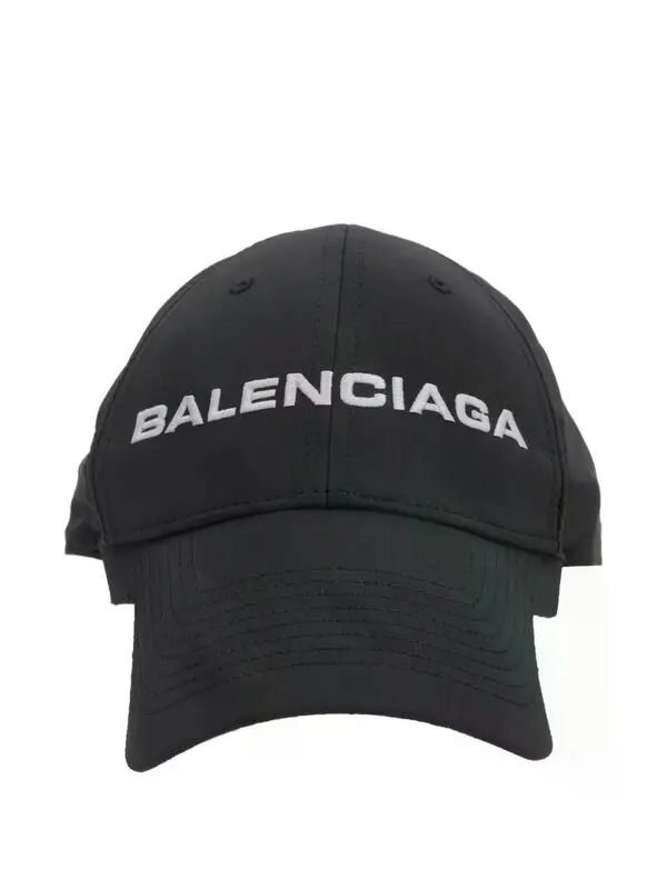 Balenciaga Logo-embroidered Baseball Cap - Black