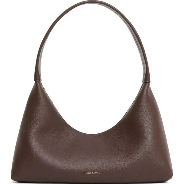 MANSUR GAVRIEL Candy Baguette Leather Shoulder Bag - Chocolate