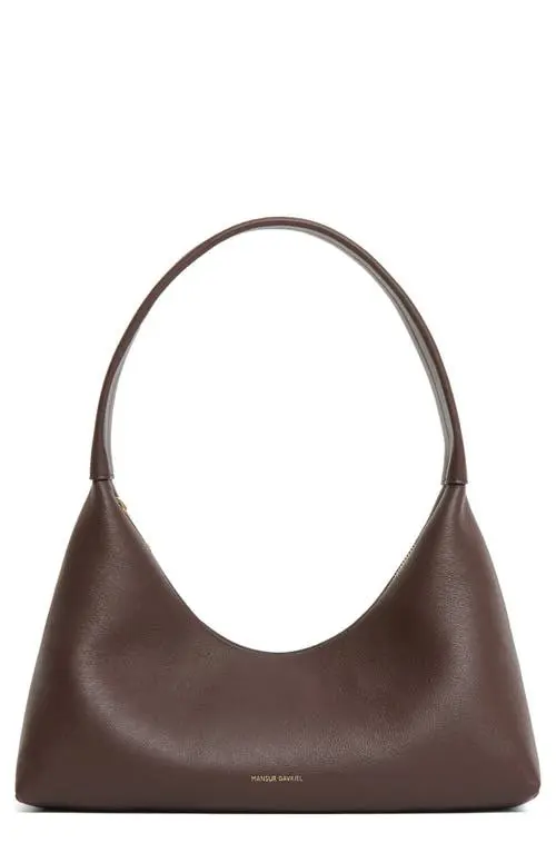 MANSUR GAVRIEL Candy Baguette Leather Shoulder Bag - Chocolate