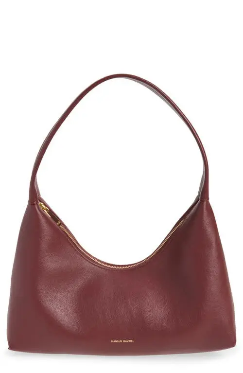 MANSUR GAVRIEL Candy Baguette Leather Shoulder Bag - Claret